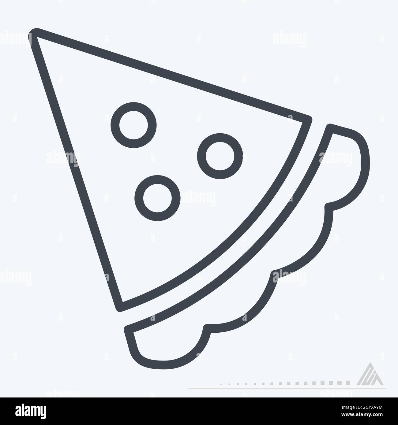 Icon Pizza - Line Style - Simple illustration, Editable stroke, Design ...