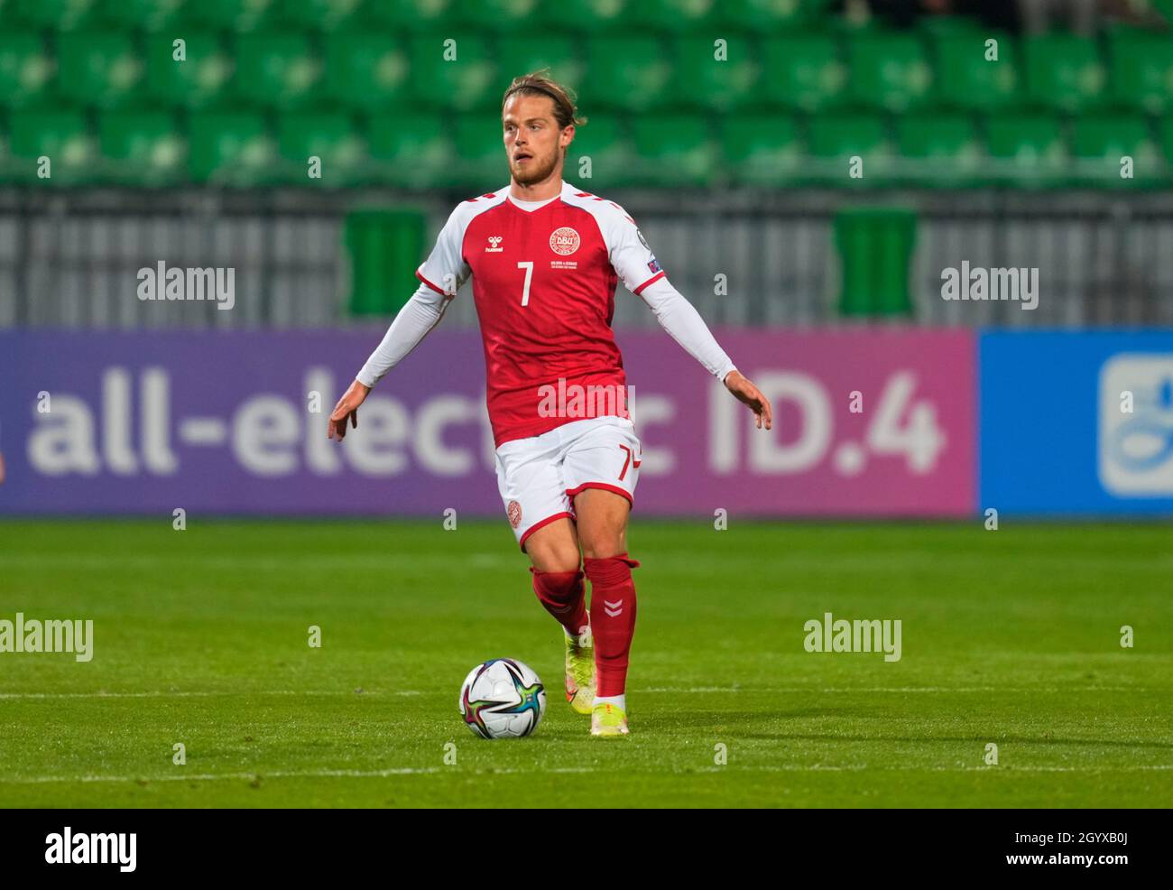 October 10, 2021:Mathias Jensen of Denmark during Moldova against ...
