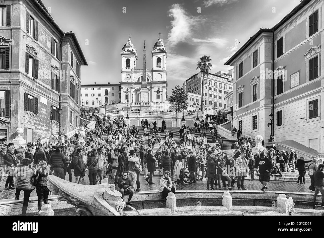 ROME - NOVEMBER 18: View of Piazza di Spagna, iconic square at the ...