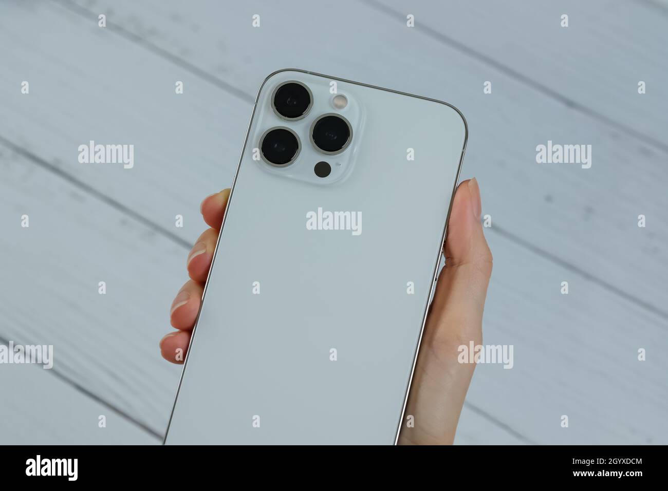 iPhone 13 Pro Max in Silver Stock Photo - Alamy