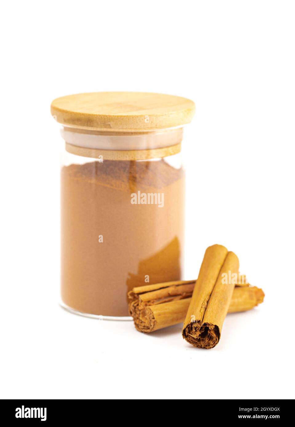 Container of cinnamon stick Cut Out Stock Images & Pictures - Alamy