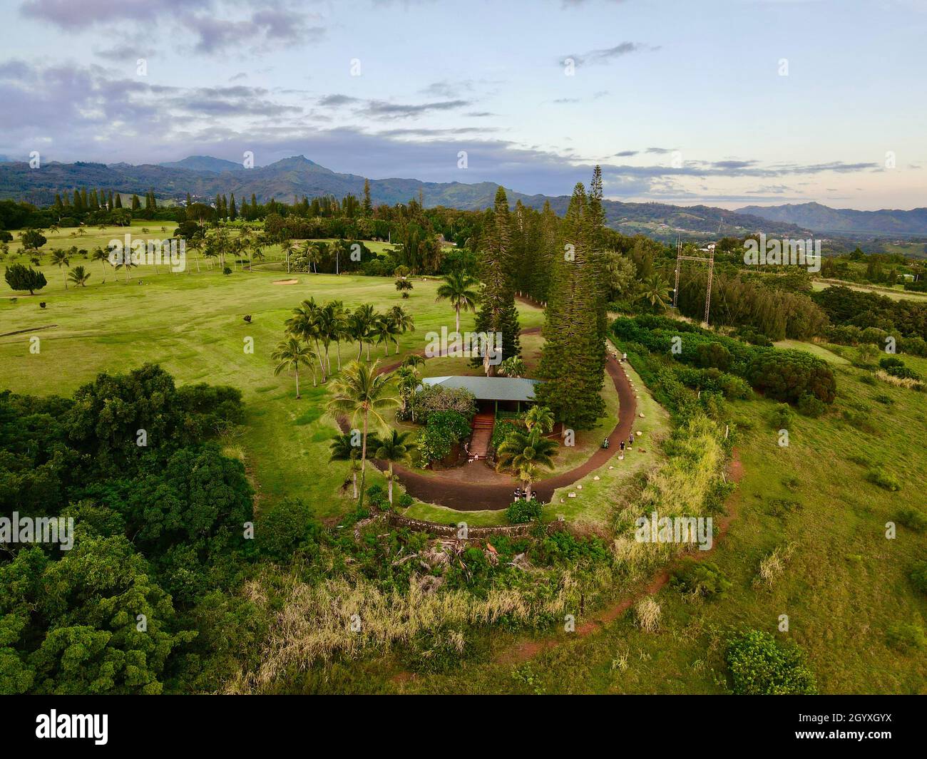 Aerial photo of Kukuiolono golf course Stock Photo - Alamy