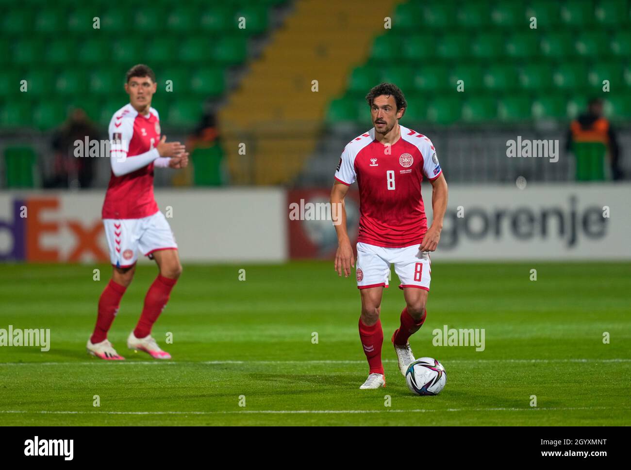 October 10, 2021:Thomas Delaney of Denmark during Moldova against ...