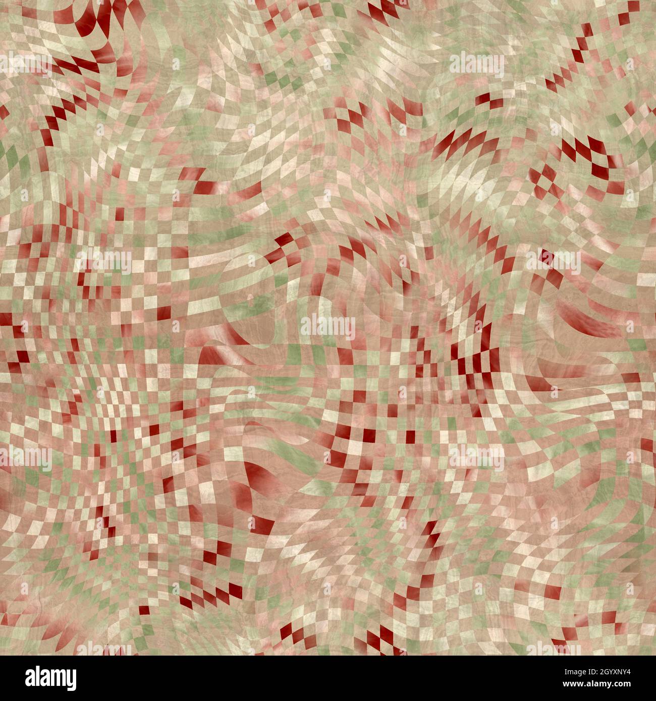 Seamless abstract wavy distorted check pattern for print Stock Photo ...