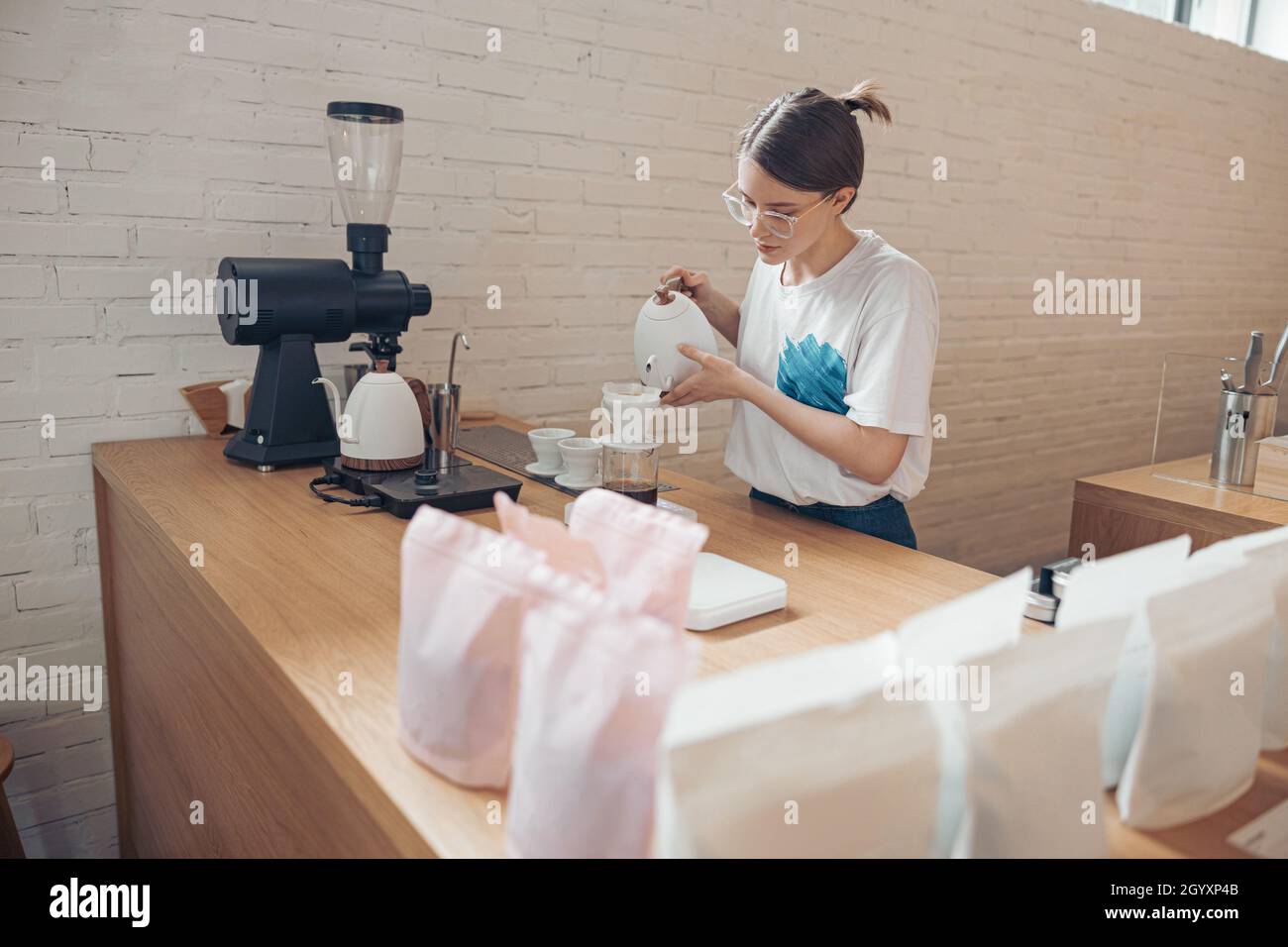 Beautiful young woman filter hi-res stock photography and images - Alamy