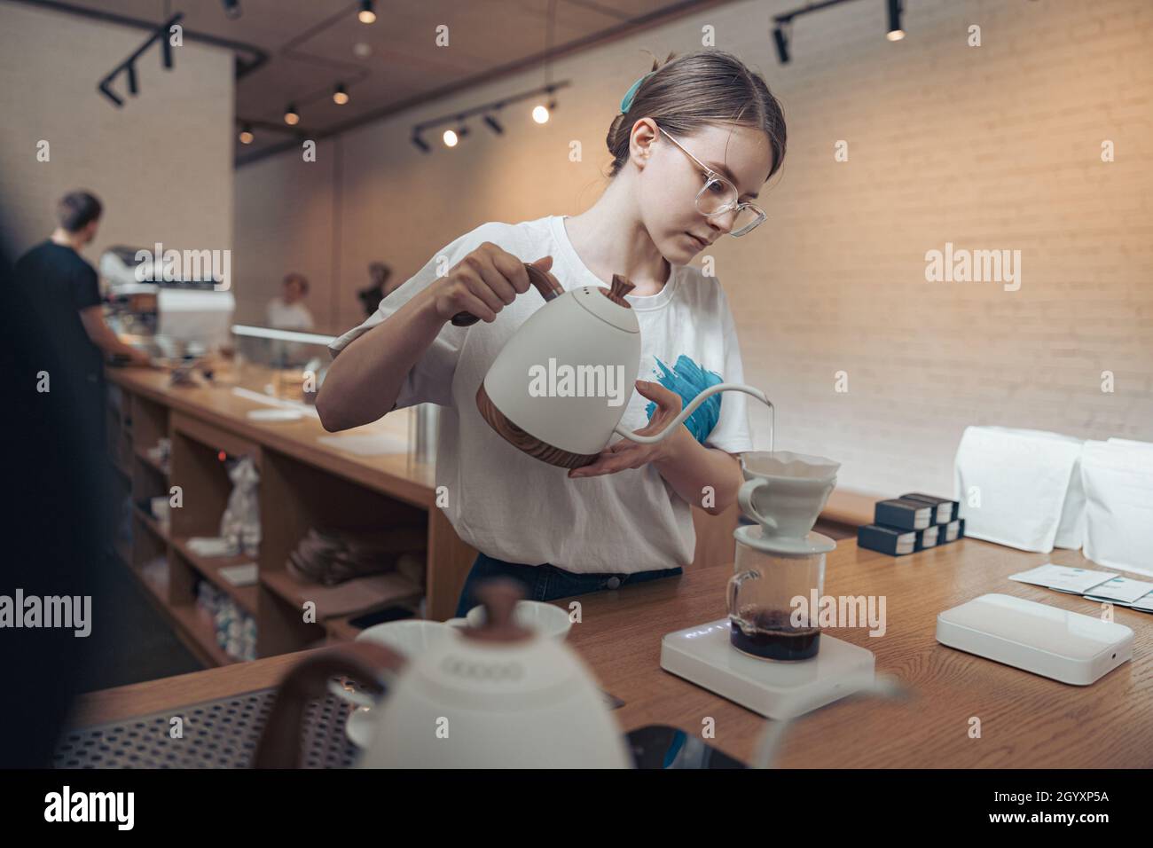 Beautiful young woman filter hi-res stock photography and images - Alamy