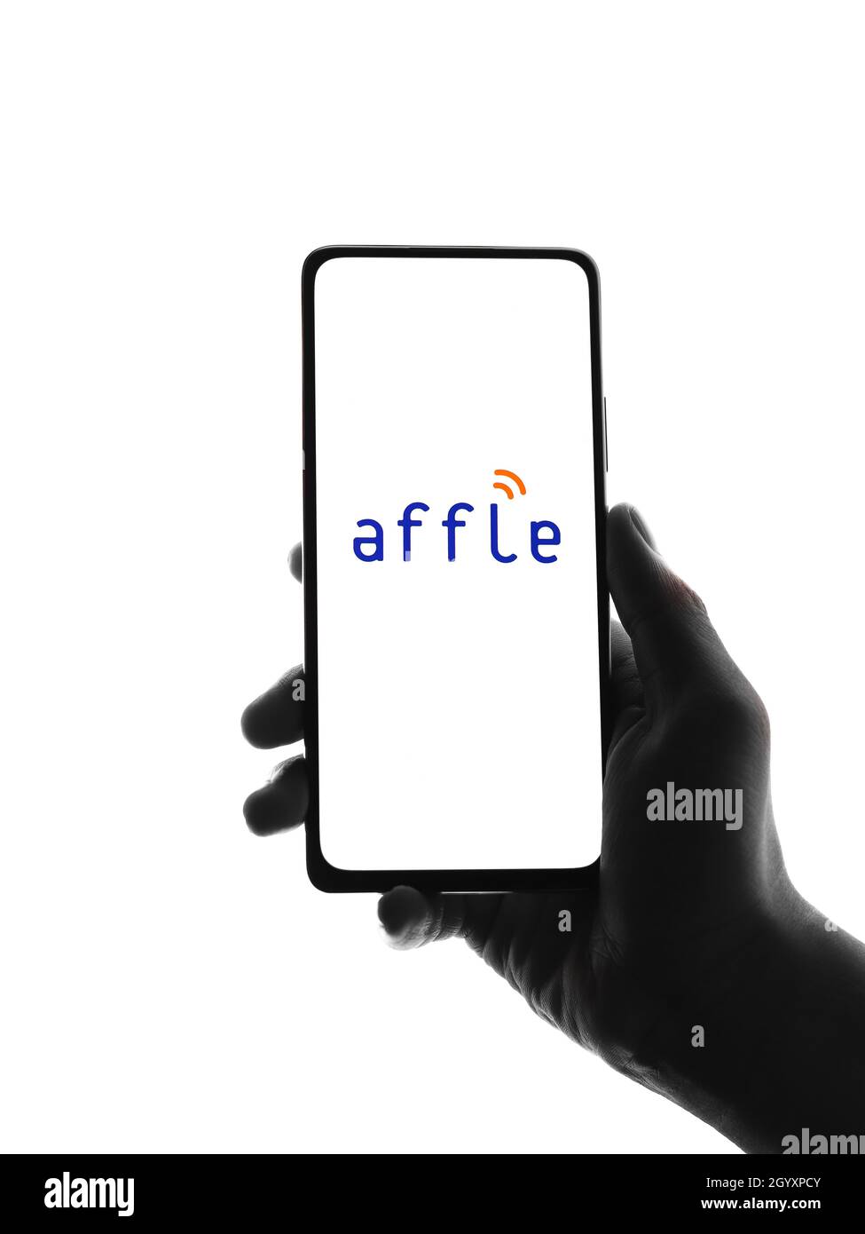 West Bangal, India - October 09, 2021 : Affle logo on phone screen ...