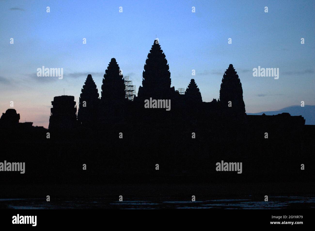 Ancient ruins antique building castle Khmer Empire of Angkor Wat city ...