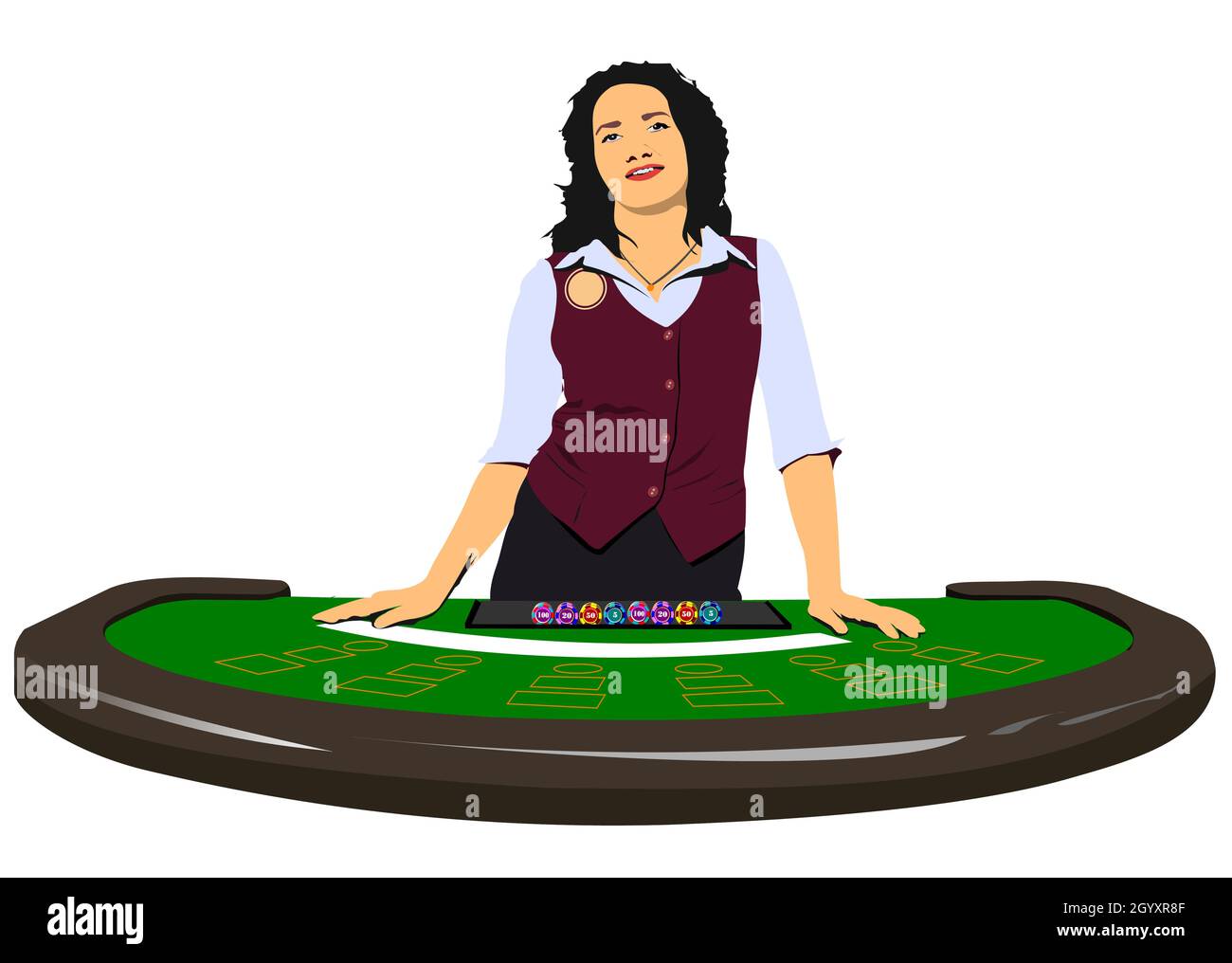 Croupier vector vectors Stock Vector Images - Alamy