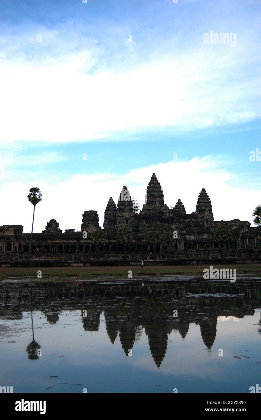 Ancient ruins antique building castle Khmer Empire of Angkor Wat for ...