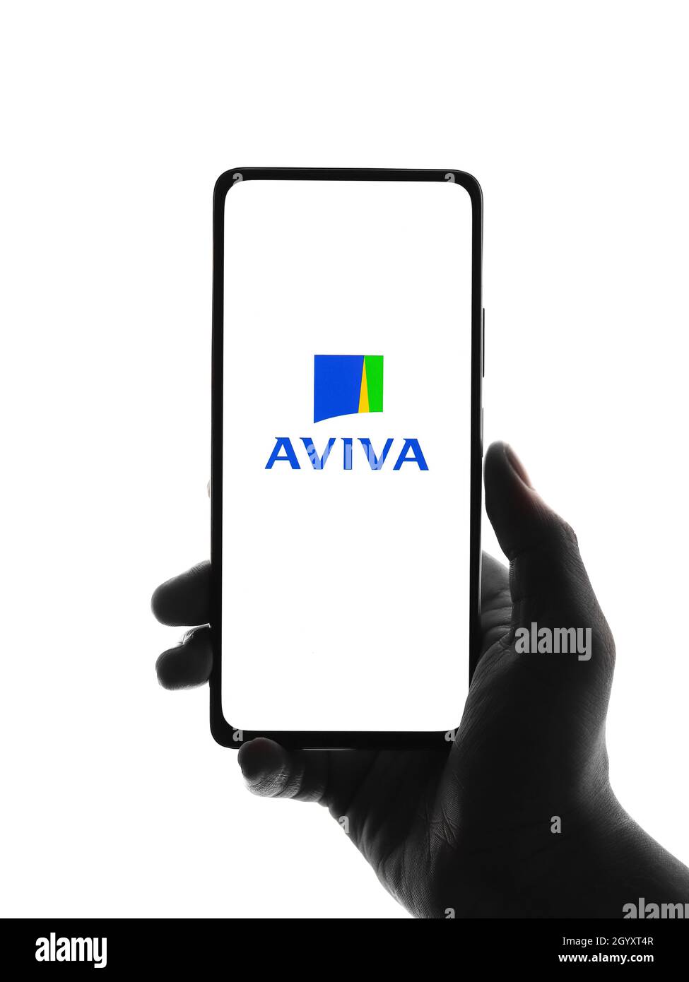 West Bangal, India - October 09, 2021 : Aviva logo on phone screen ...
