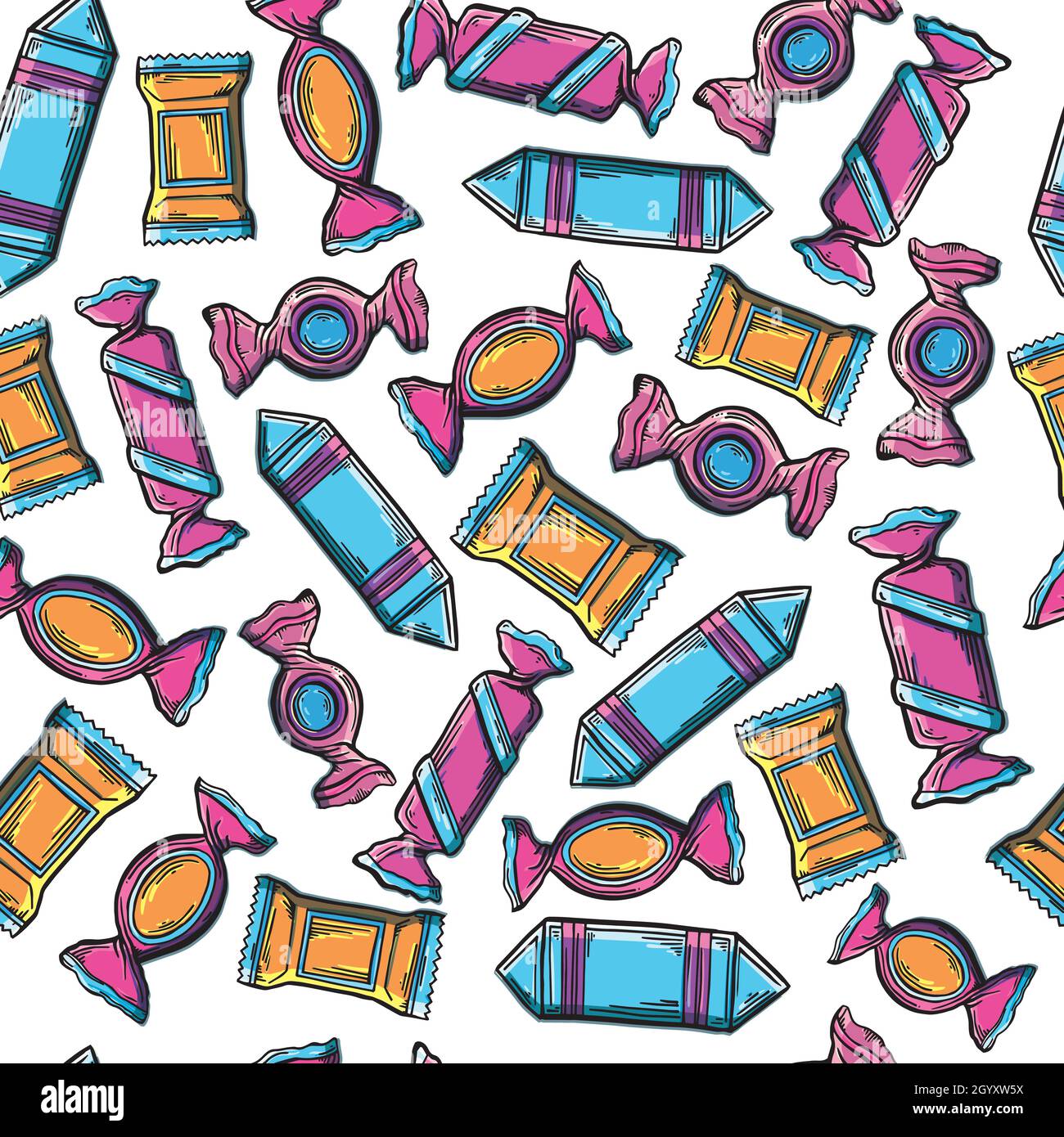 set of sweets, caramels, candy on a stick Stock Vector Image & Art - Alamy