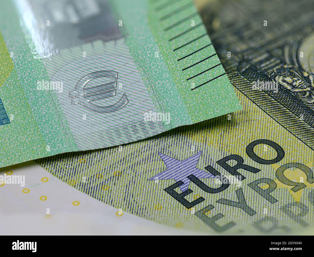 100 euro banknote detail hi-res stock photography and images - Alamy