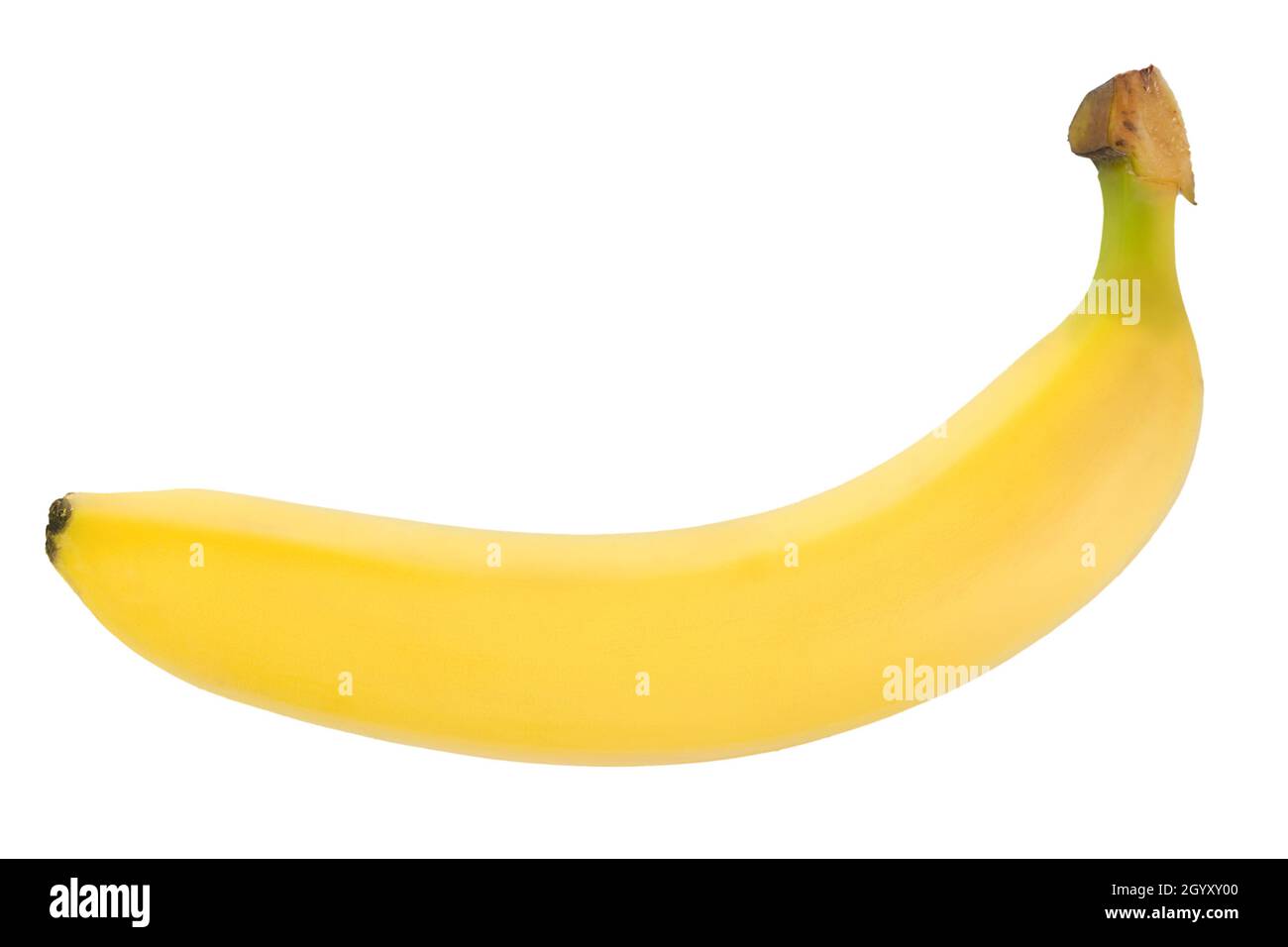 Yellow ripe bananas isolated from white background. File contains ...