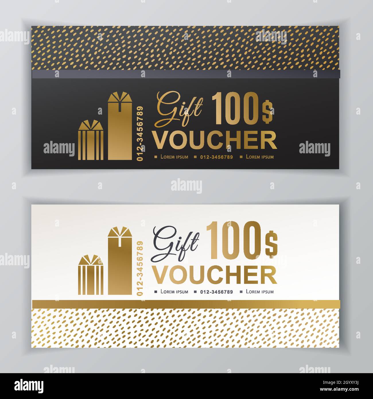 Vector gift voucher template. Universal flyer for business. luxury ...