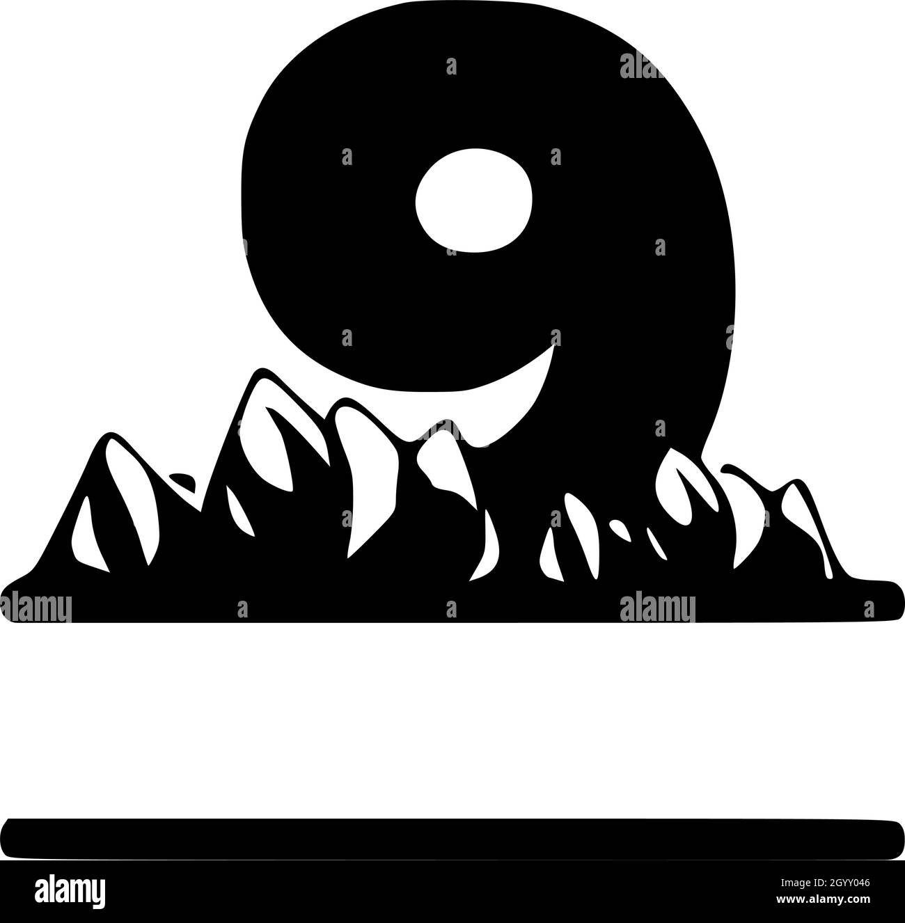 Number 9 Clipart Black And White