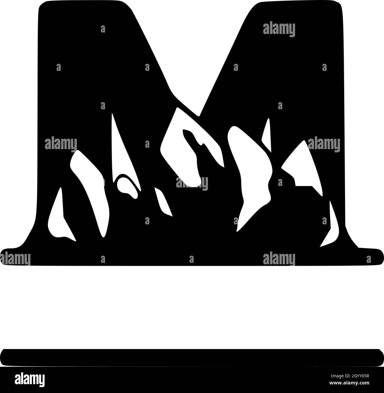 Letter m and mountain personalized monogram. Vector logo, emblems or ...