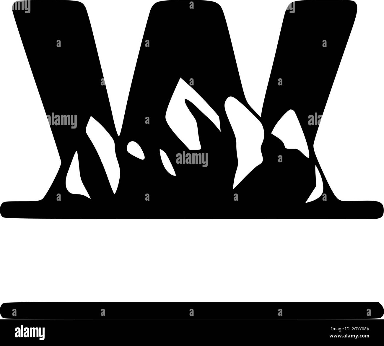 Letter w and mountain personalized monogram. Vector logo, emblems or ...