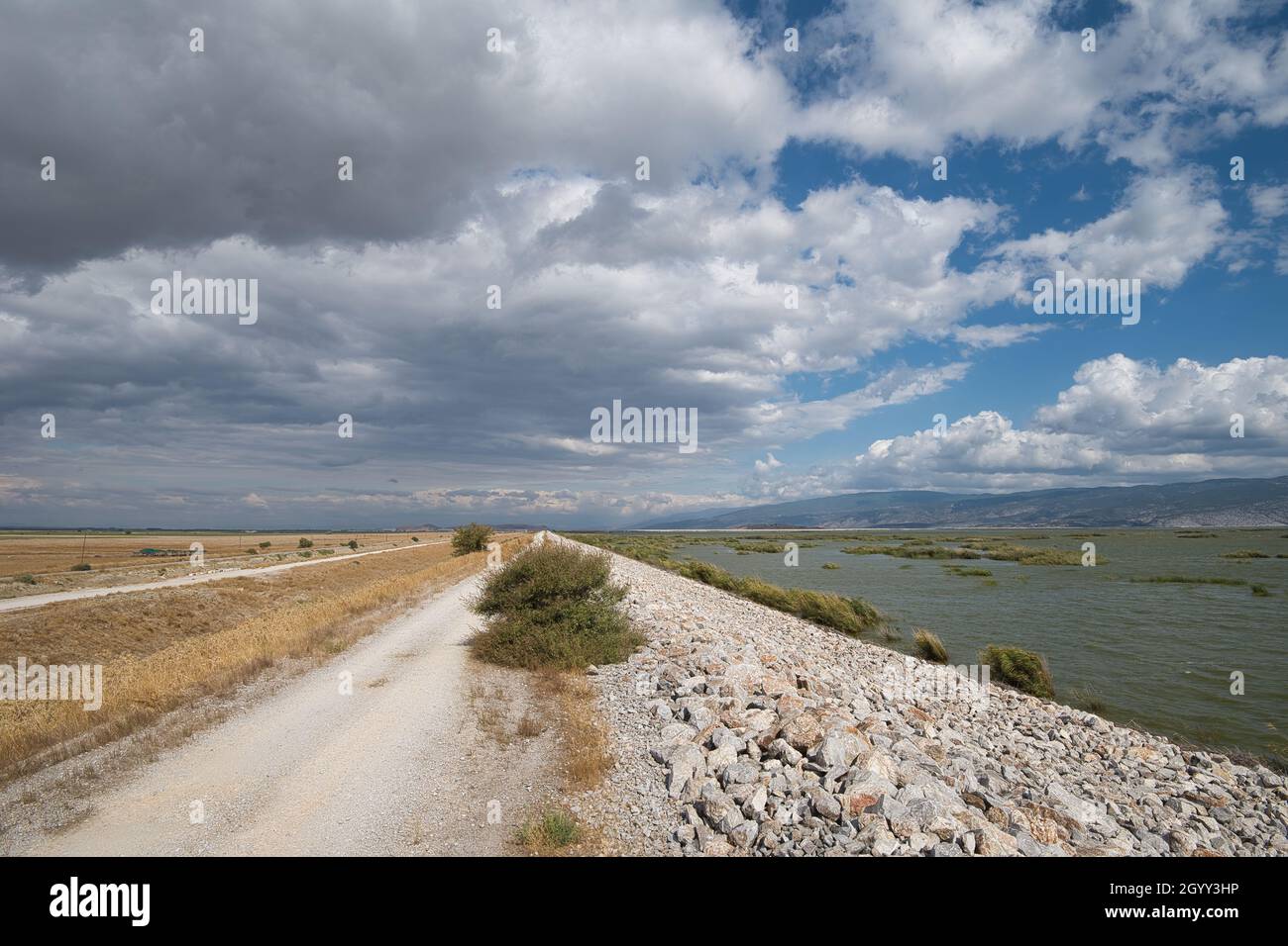 the beautiful lake Carla or Karla , protected wetland, ecology, Volos ...