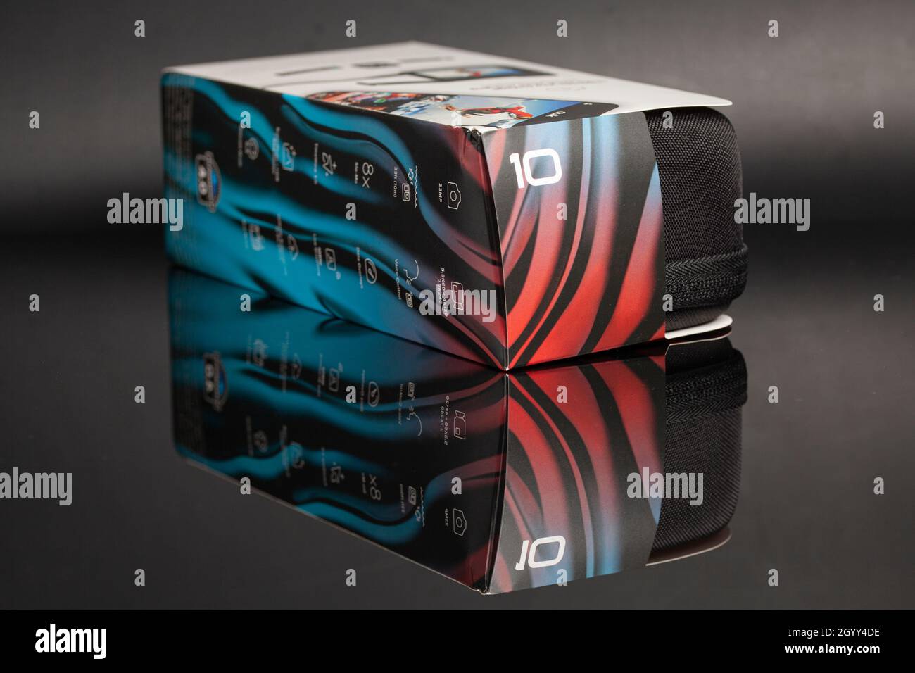 Moscow, Russia, October 10,2021 GoPro HERO10 Black Edition on black ...