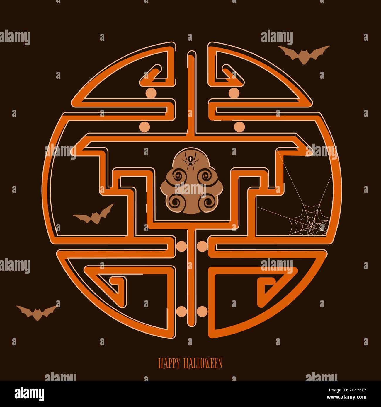 Chinese traditional window. Hand drawing of a Chinese window in colors ...