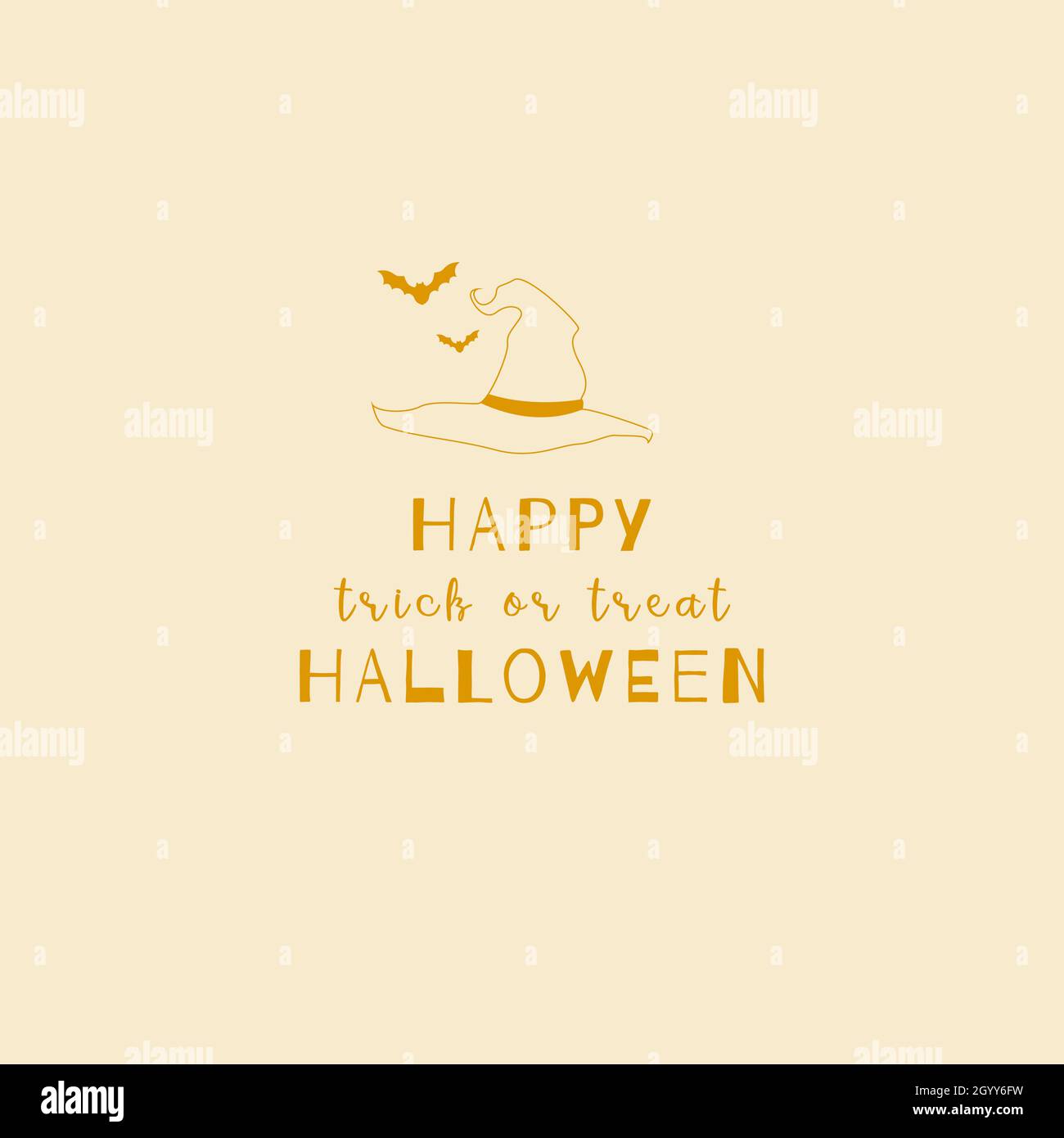 Cartoon illustration words happy halloween hi-res stock photography and ...