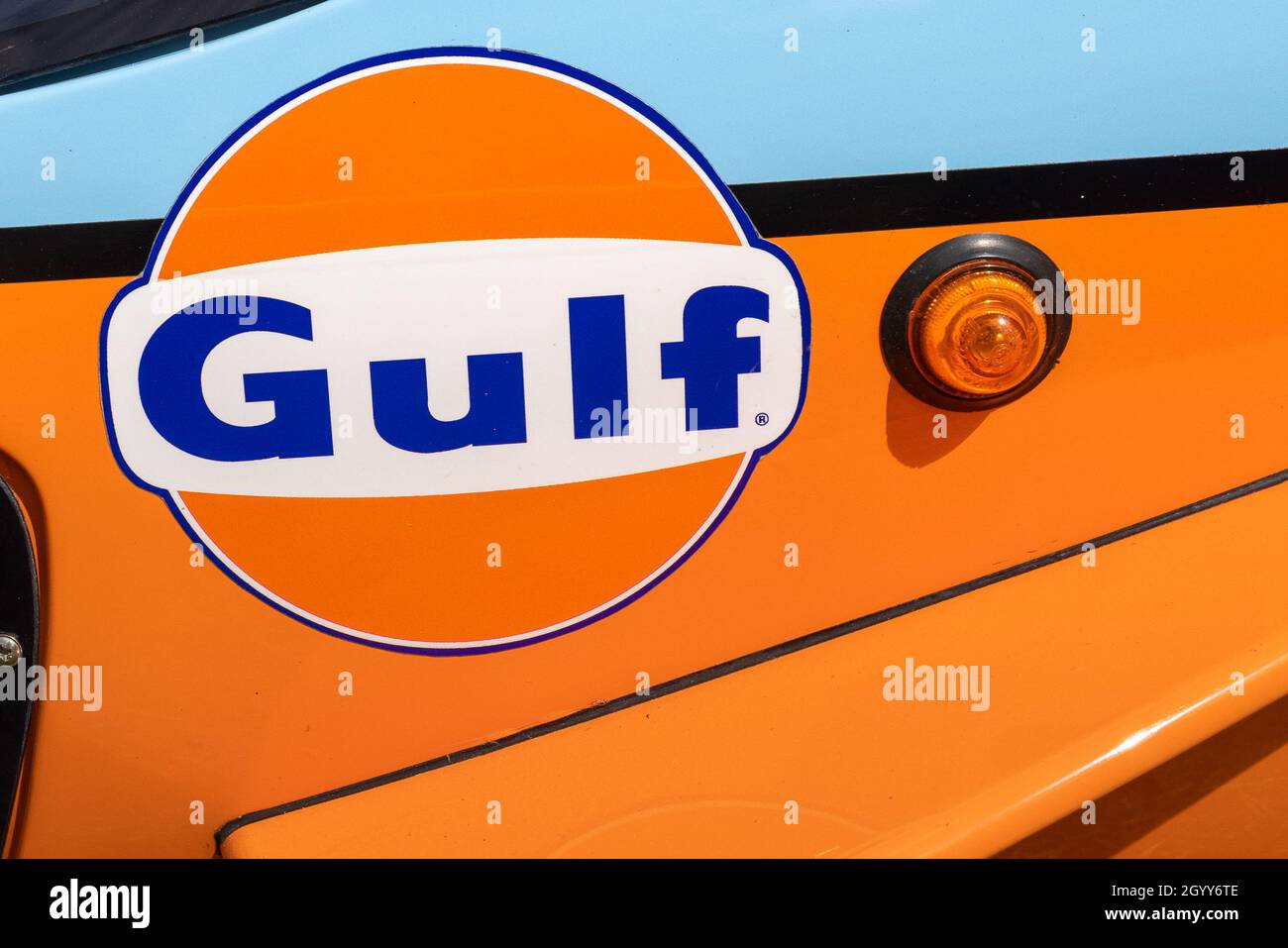 Gulf Oil livery on a Ford GT40 Stock Photo - Alamy