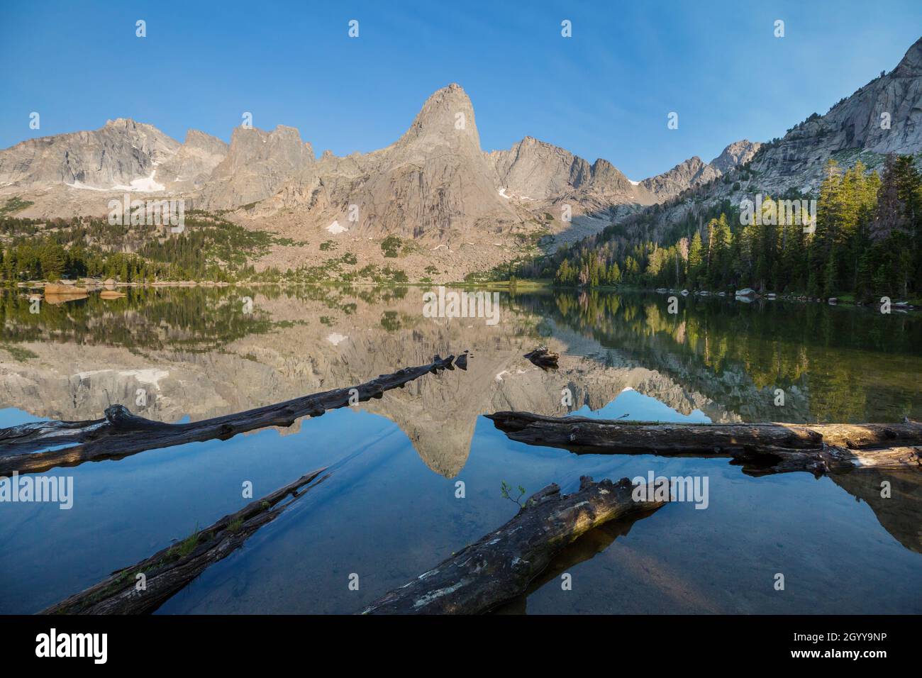 Serenity lake in the mountains in summer season. Beautiful natural ...