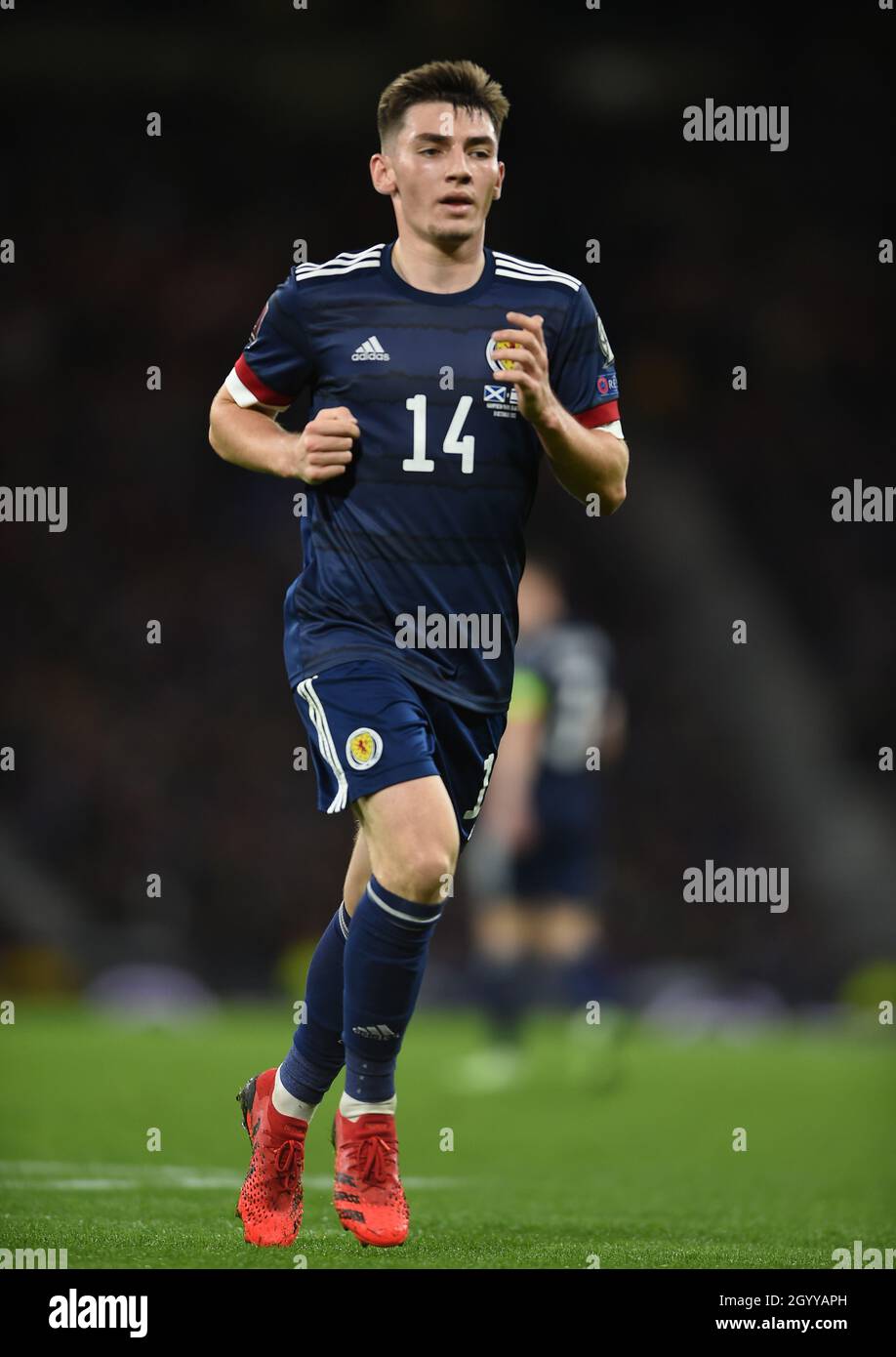 Glasgow, Scotland, 9th October 2021. Billy Gilmour of Scotland during ...