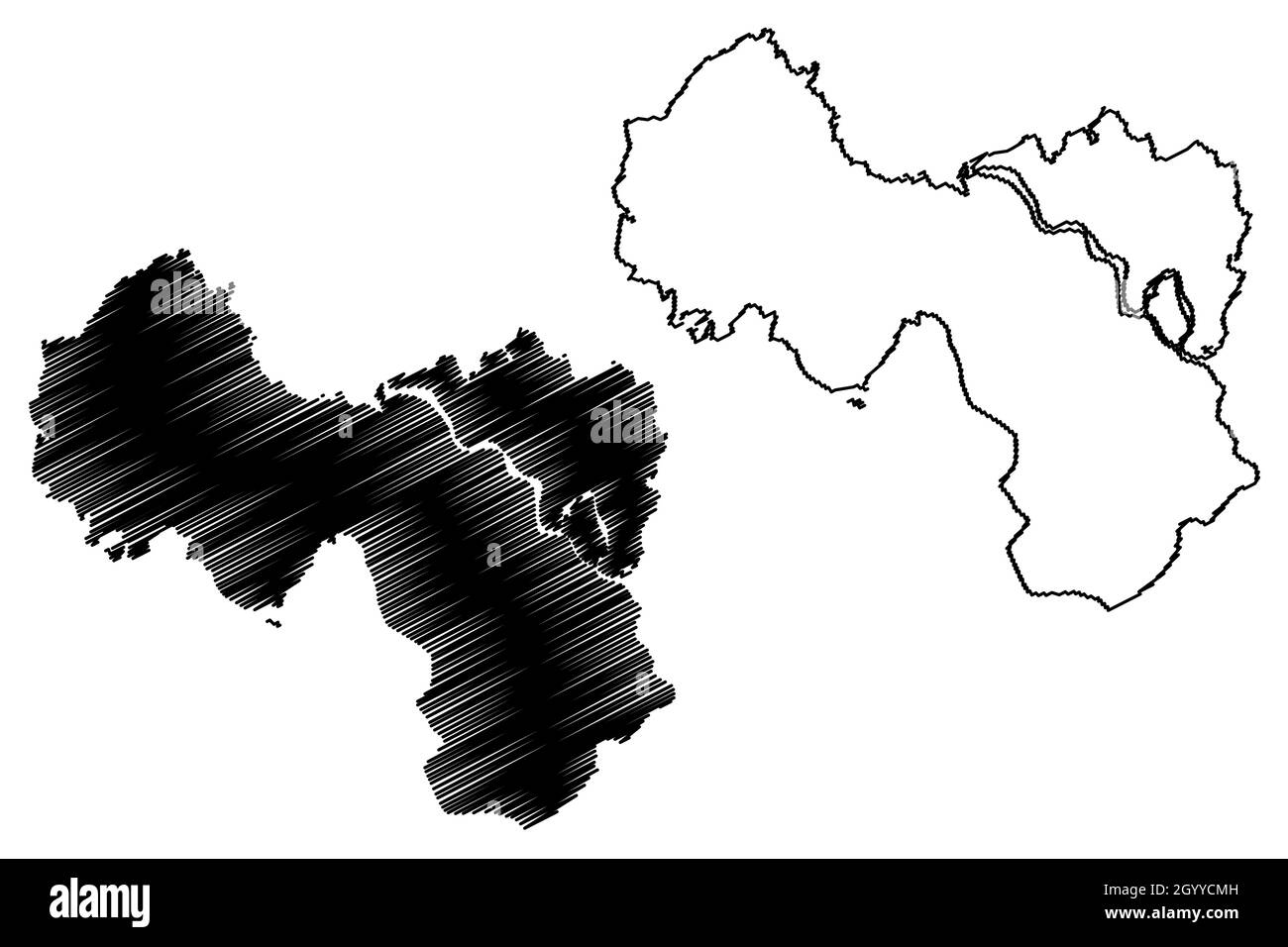 Khagaria district (Bihar State, Munger division, Republic of India) map ...