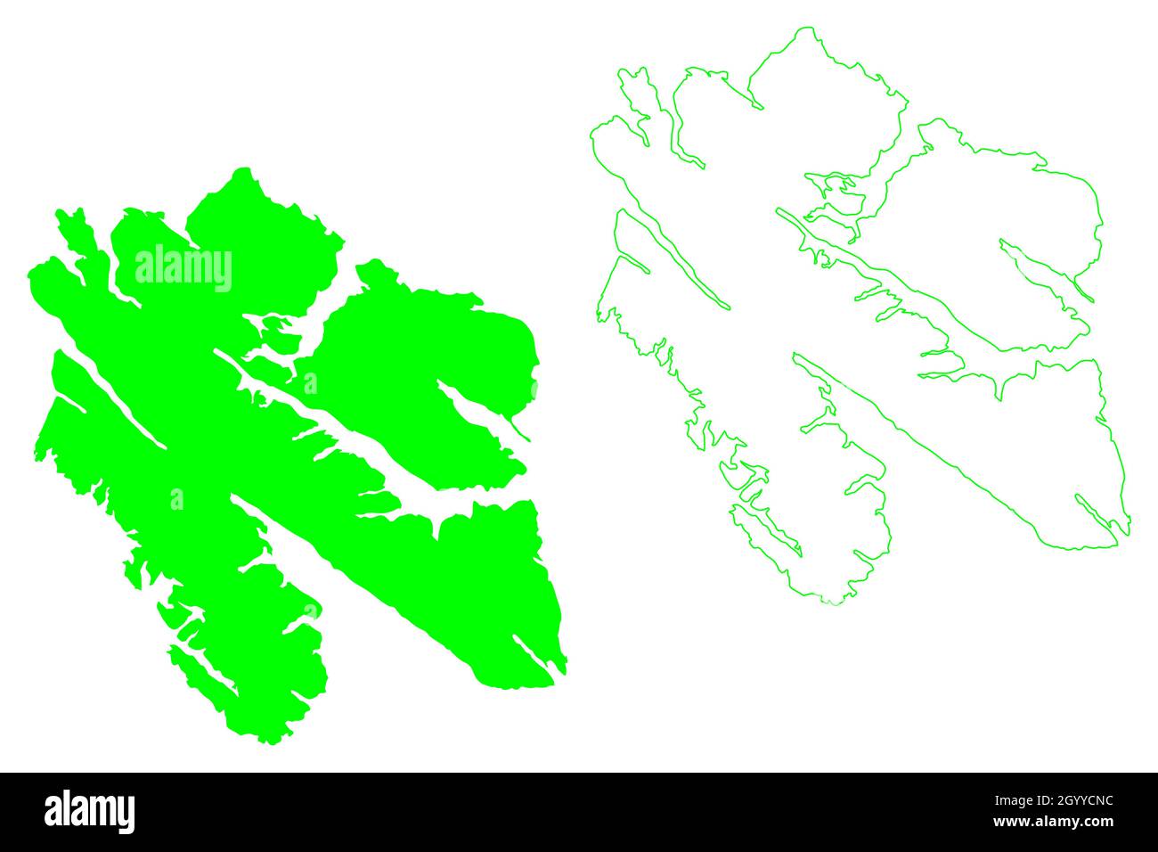 Alexander archipelago map Cut Out Stock Images & Pictures - Alamy