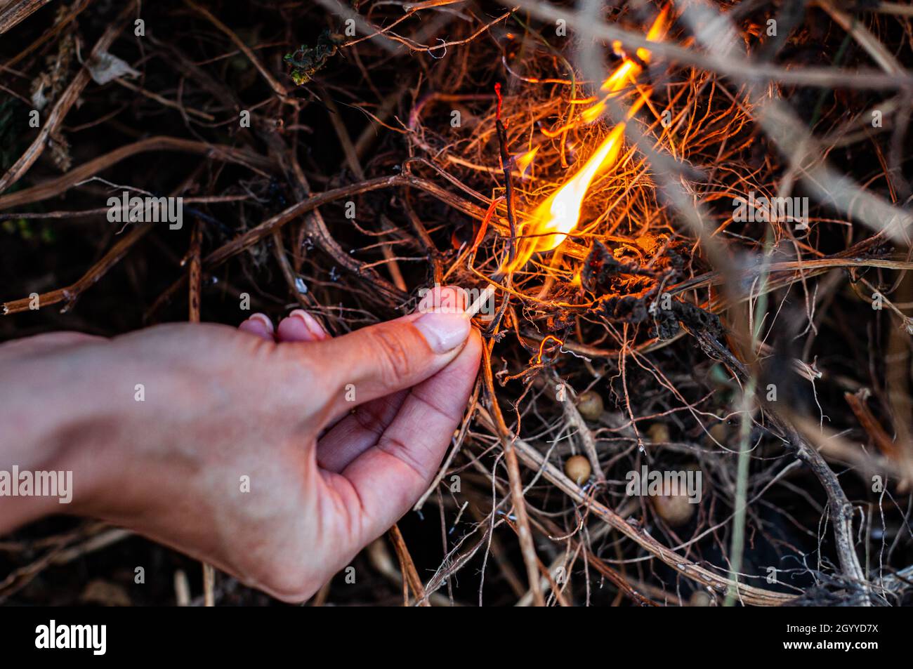 Hand with match hi-res stock photography and images - Alamy
