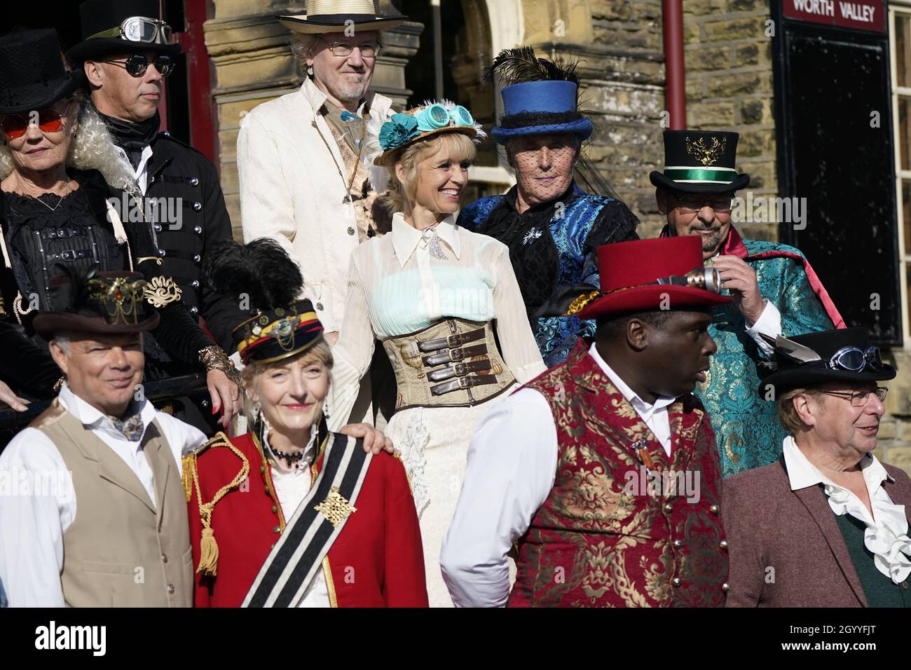 People at the Haworth Steampunk Weekend, in the village of Haworth in ...