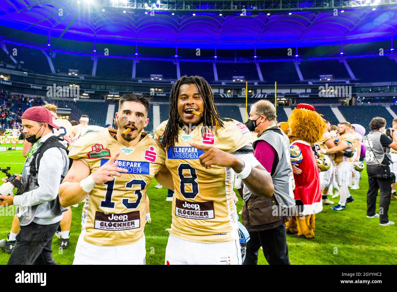 WR # 13 Anthony Brooks und WR # 8 Darrell Stewart Jr / Dresden Monarchs ...