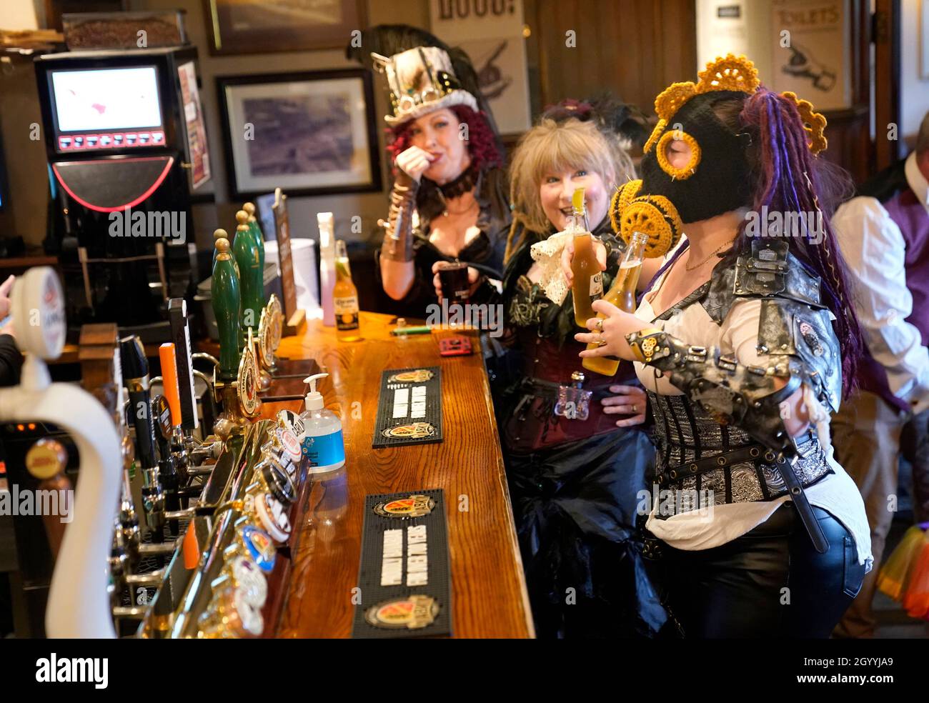 People at the Haworth Steampunk Weekend, in the village of Haworth in ...