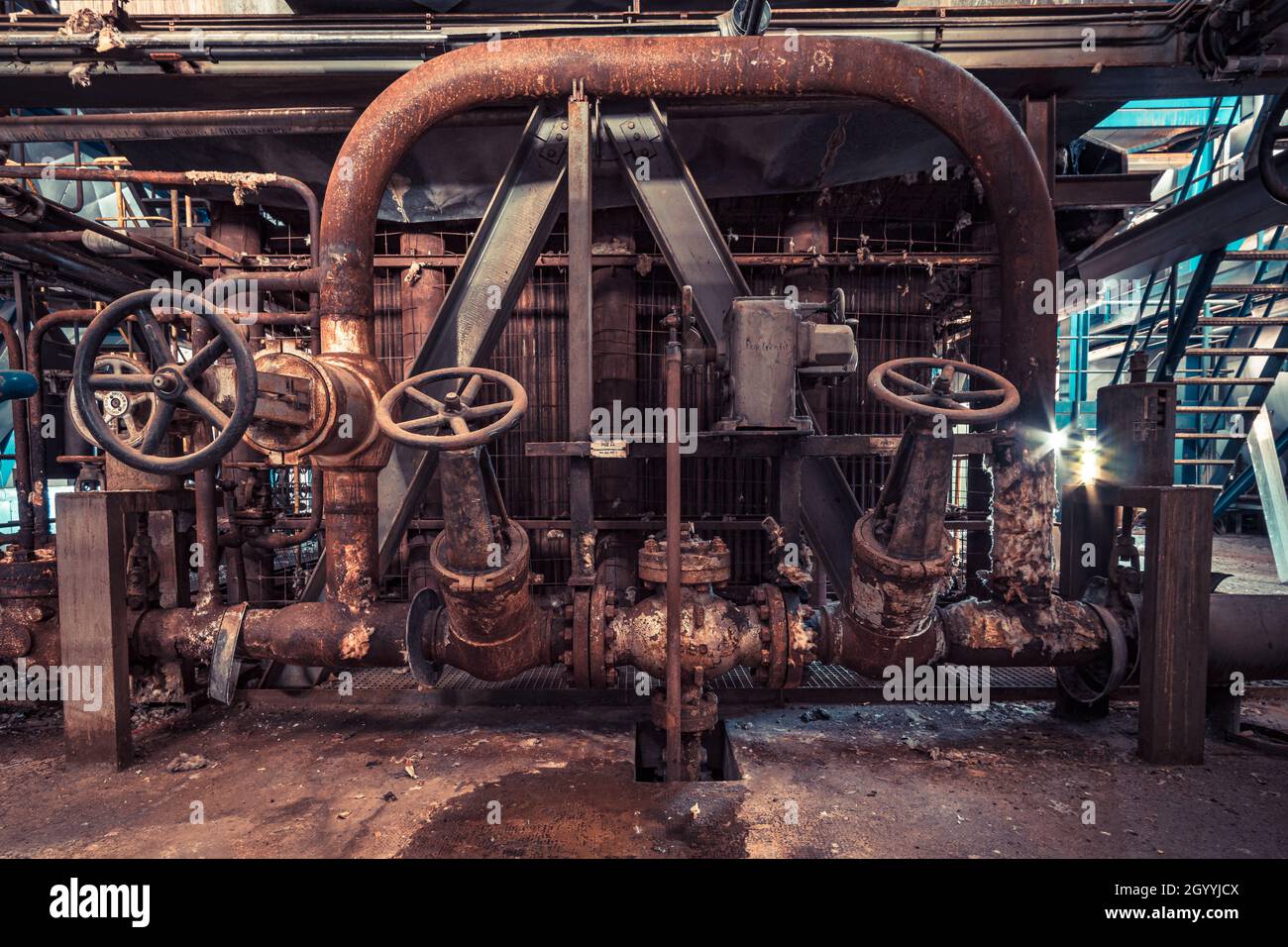 Creepy abandoned industry area with power plant a lost place a decayed ...