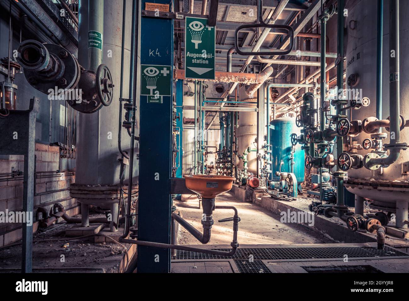 Creepy abandoned industry area with power plant a lost place a decayed ...