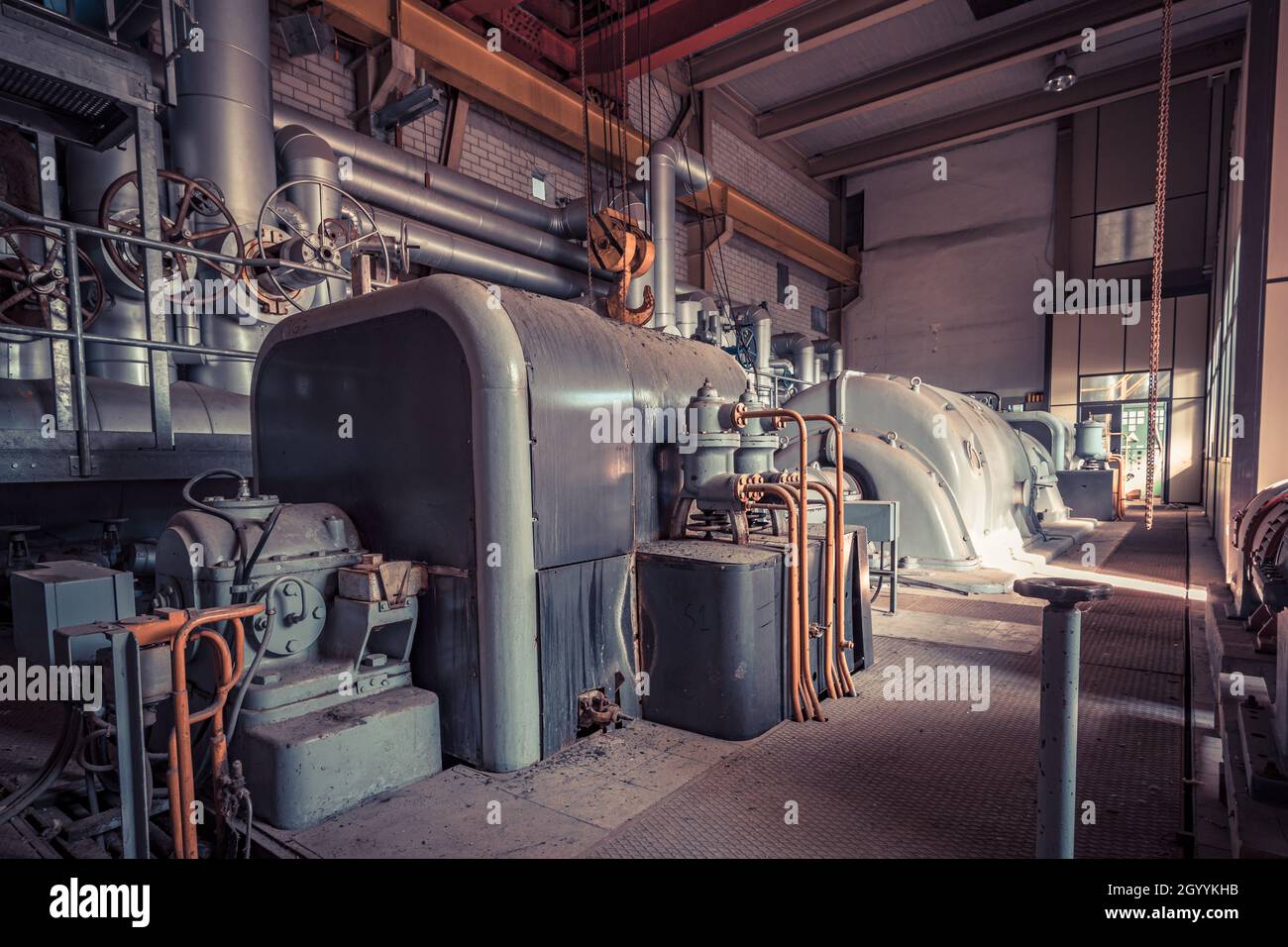 Creepy abandoned industry area with power plant a lost place a decayed ...