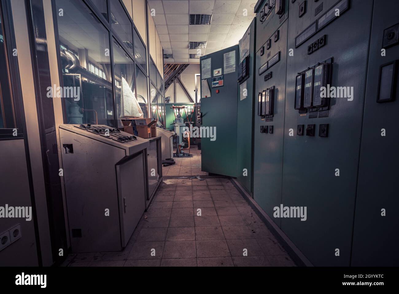 Creepy abandoned industry area with power plant a lost place a decayed ...