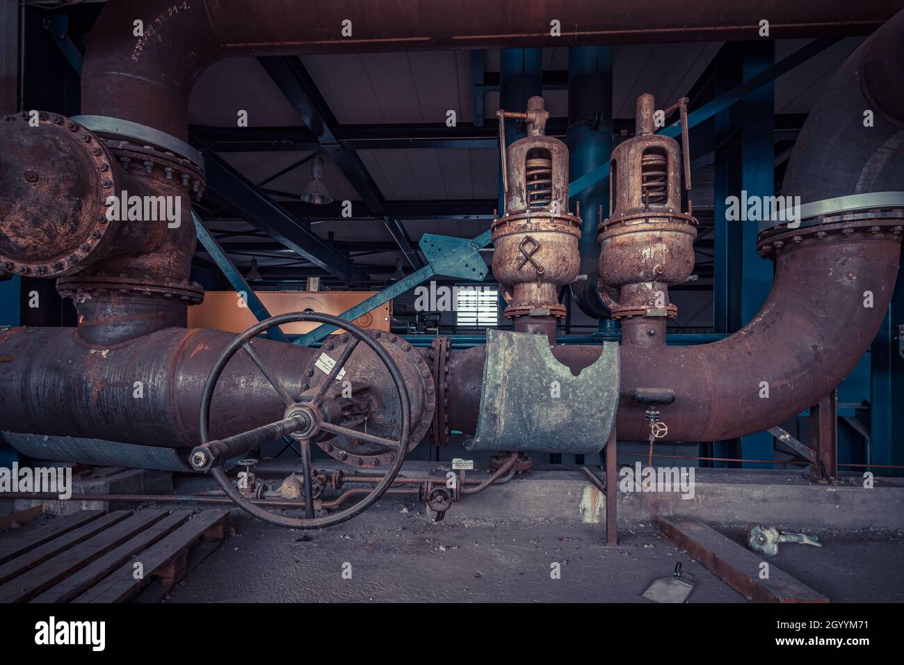 Creepy abandoned industry area with power plant a lost place a decayed ...