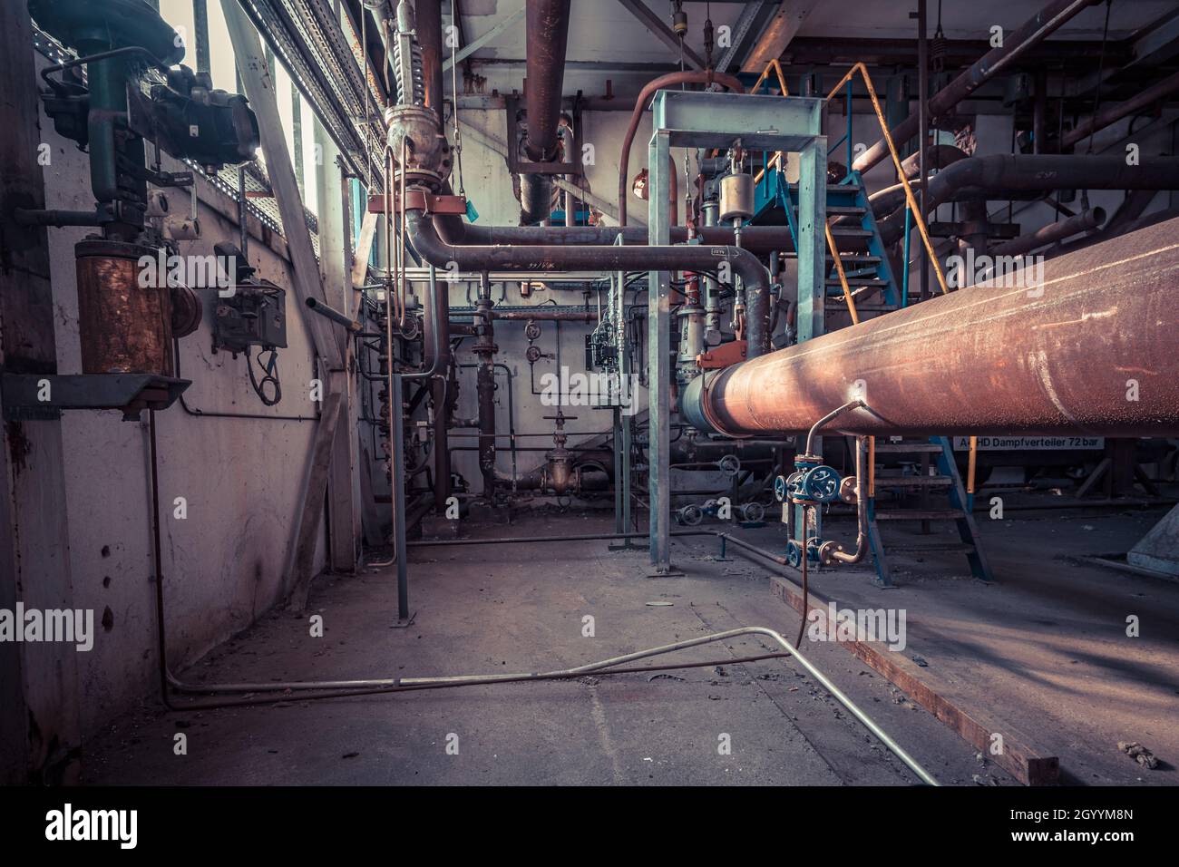 Creepy abandoned industry area with power plant a lost place a decayed ...