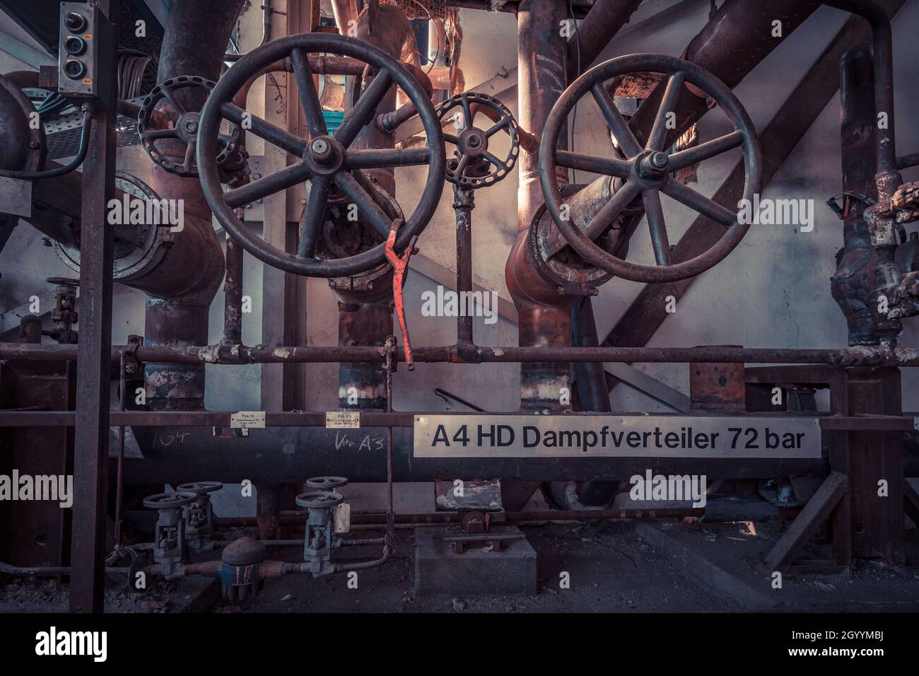 Creepy abandoned industry area with power plant a lost place a decayed ...