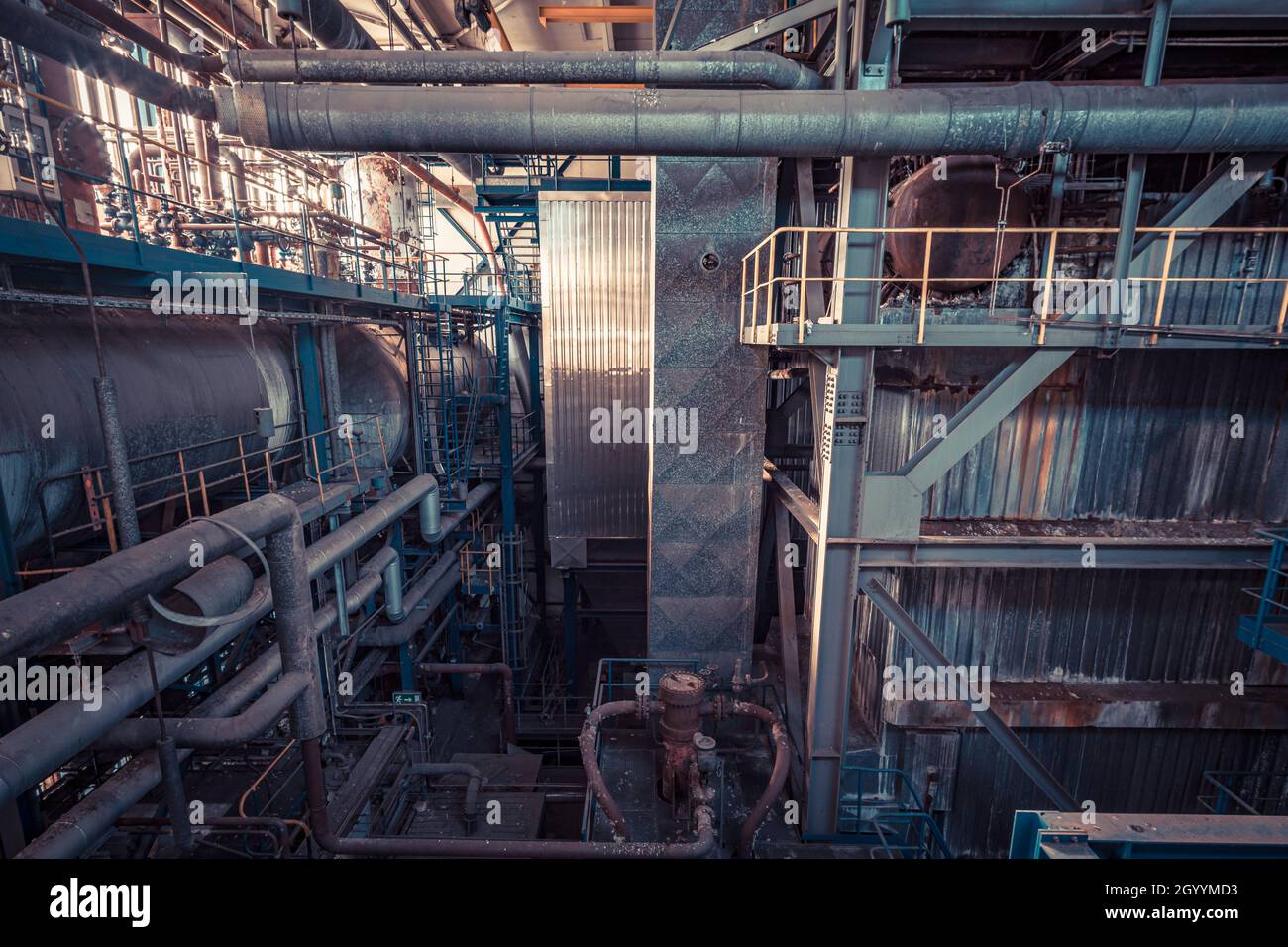 Creepy abandoned industry area with power plant a lost place a decayed ...