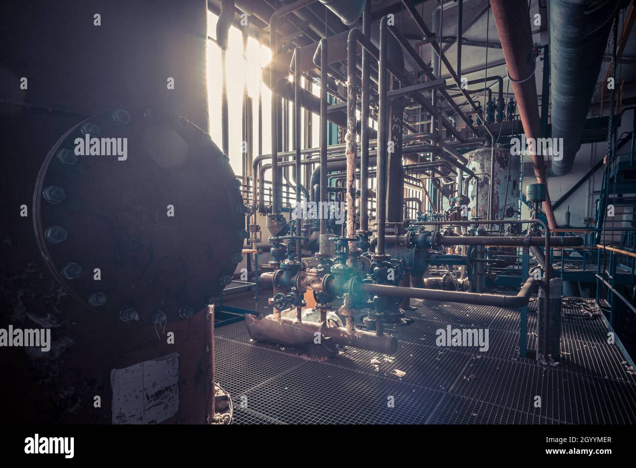 Creepy abandoned industry area with power plant a lost place a decayed ...
