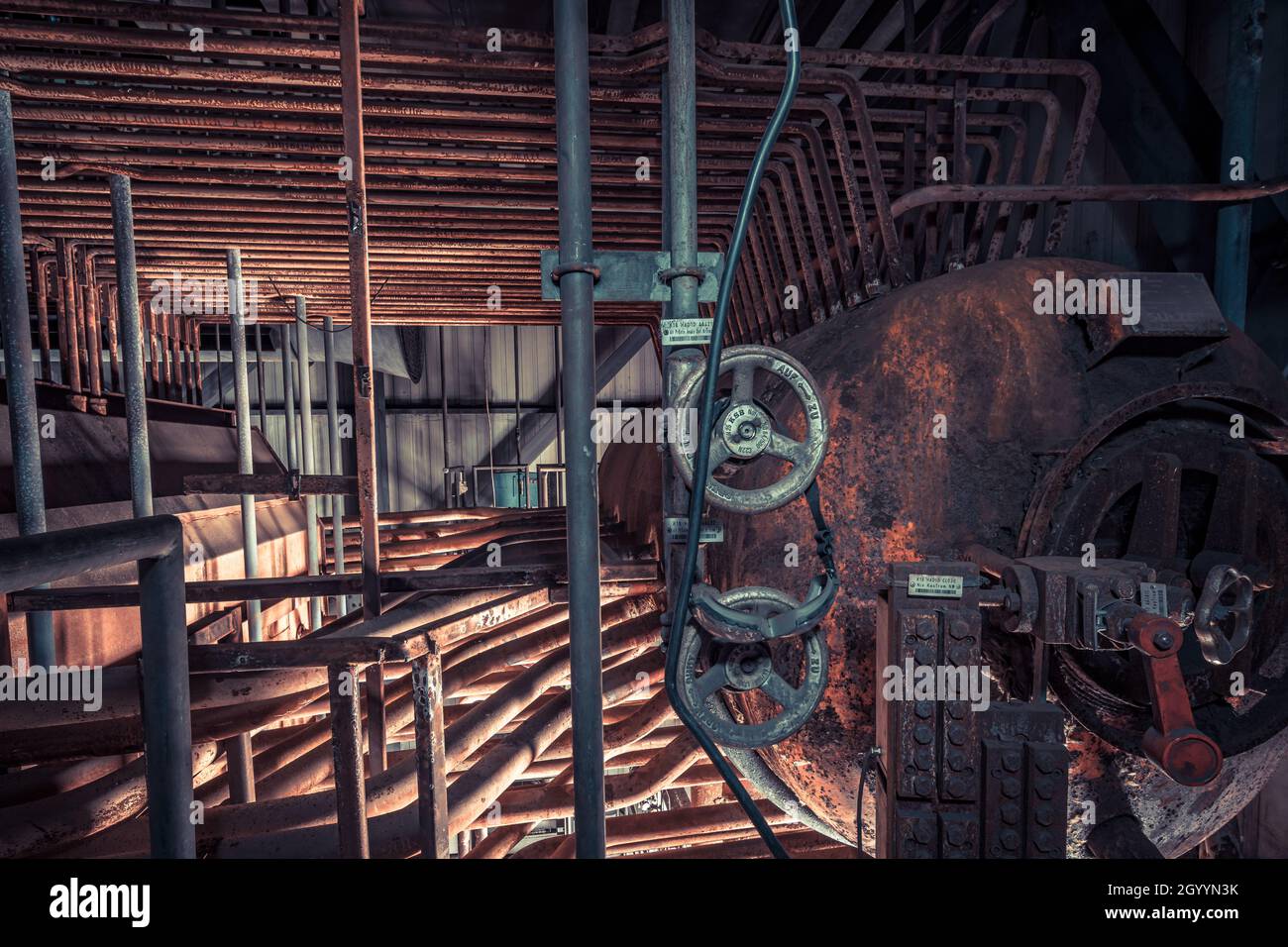 Creepy abandoned industry area with power plant a lost place a decayed ...