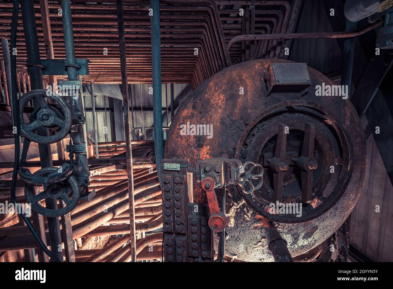 Creepy abandoned industry area with power plant a lost place a decayed ...