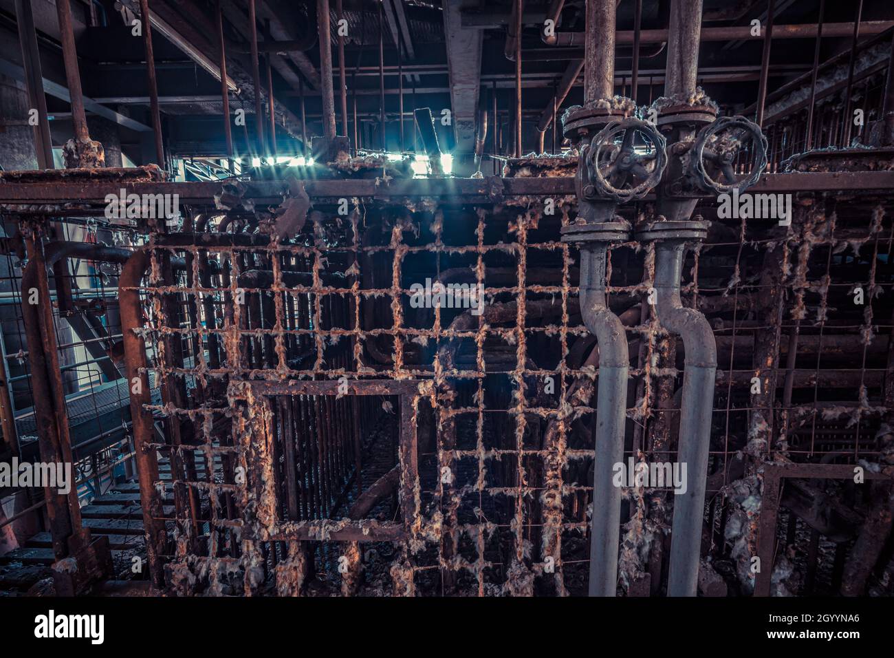 Creepy abandoned industry area with power plant a lost place a decayed ...