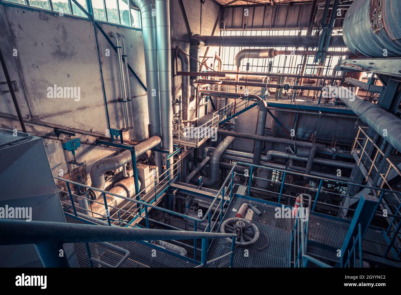 Creepy abandoned industry area with power plant a lost place a decayed ...