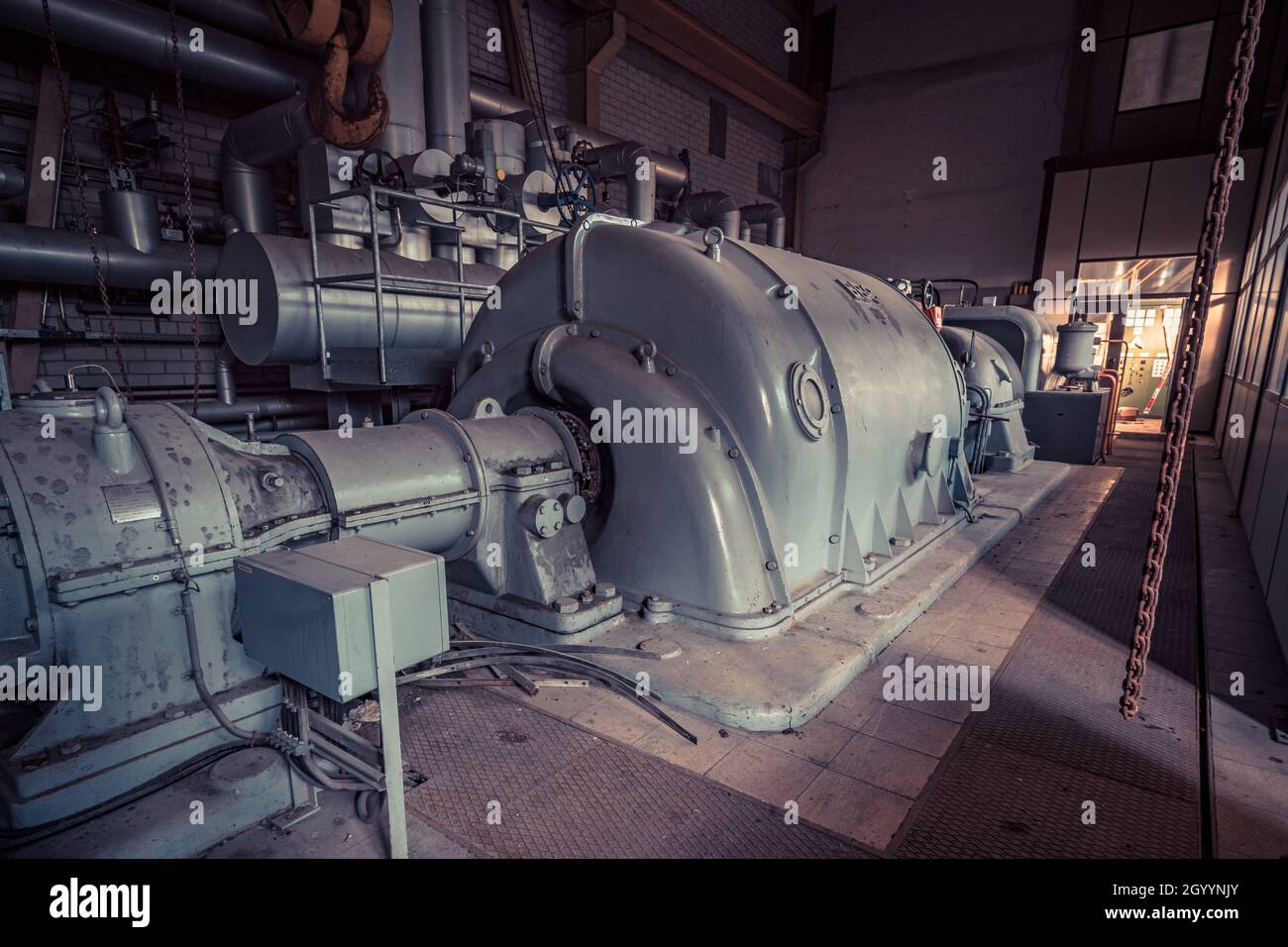 Creepy abandoned industry area with power plant a lost place a decayed ...