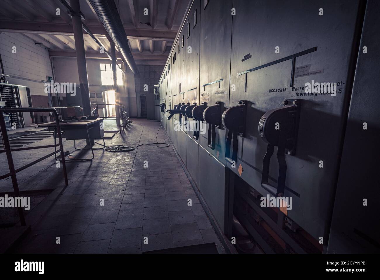 Creepy abandoned industry area with power plant a lost place a decayed ...